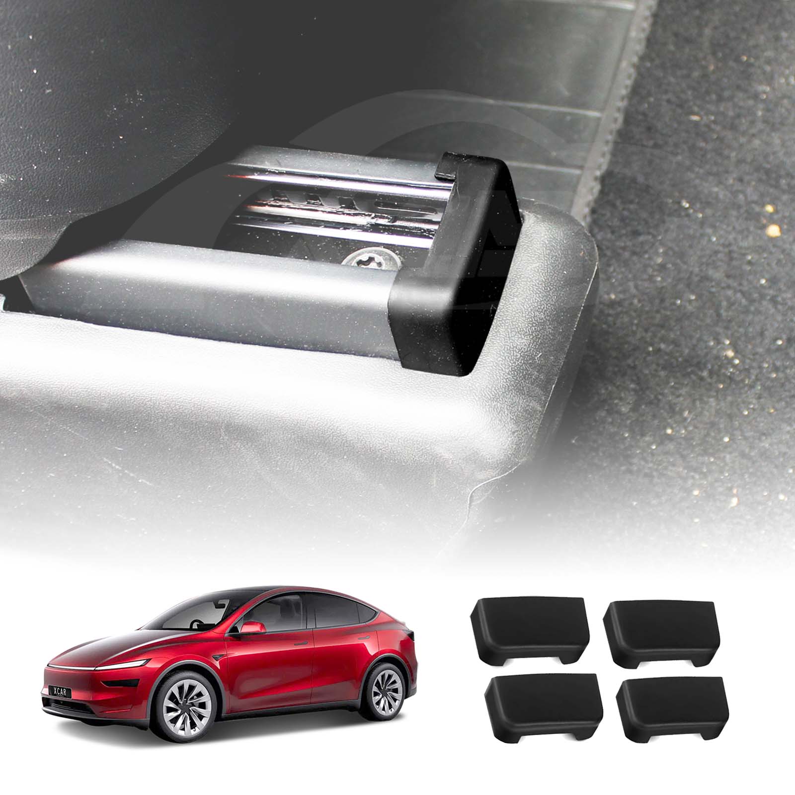 Tesla Model Y Juniper Seat Rail Cap Slide Anti-collision Rubber Cover ...