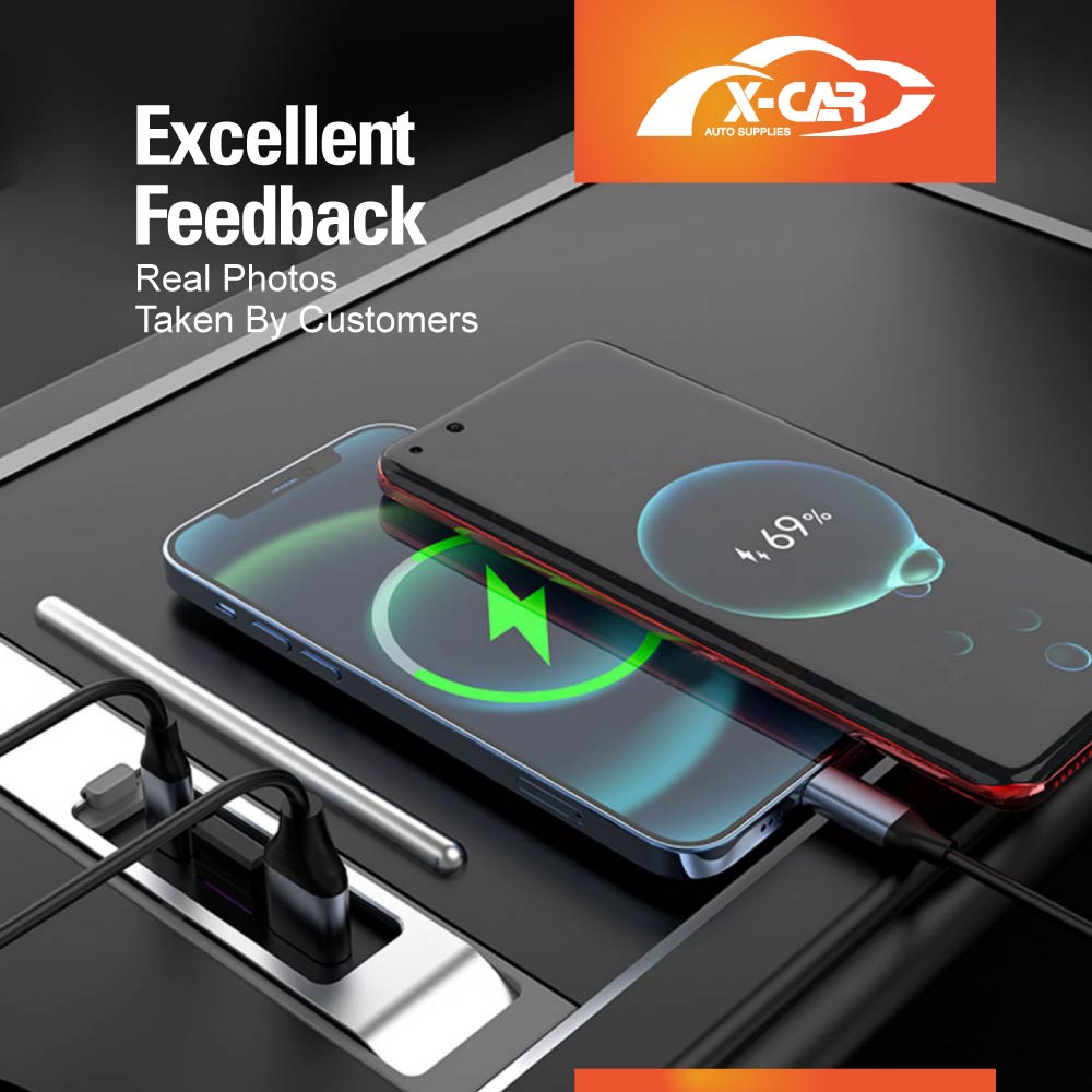 Tesla Model 3 Model Y USB Hub Type-C Fast Charging Adapter | X-CAR