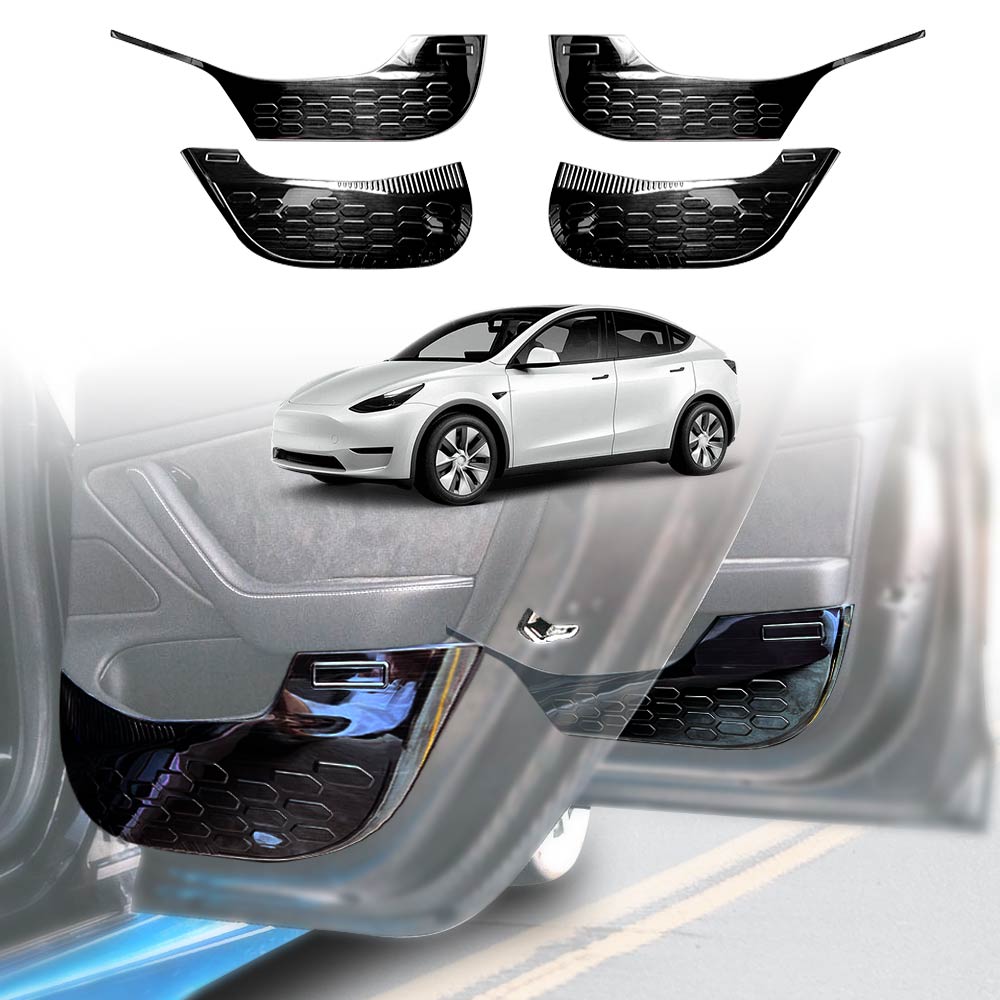 Steel Car Door Protector Cover Panel Guard For Tesla Model Y 2022-2025 ...