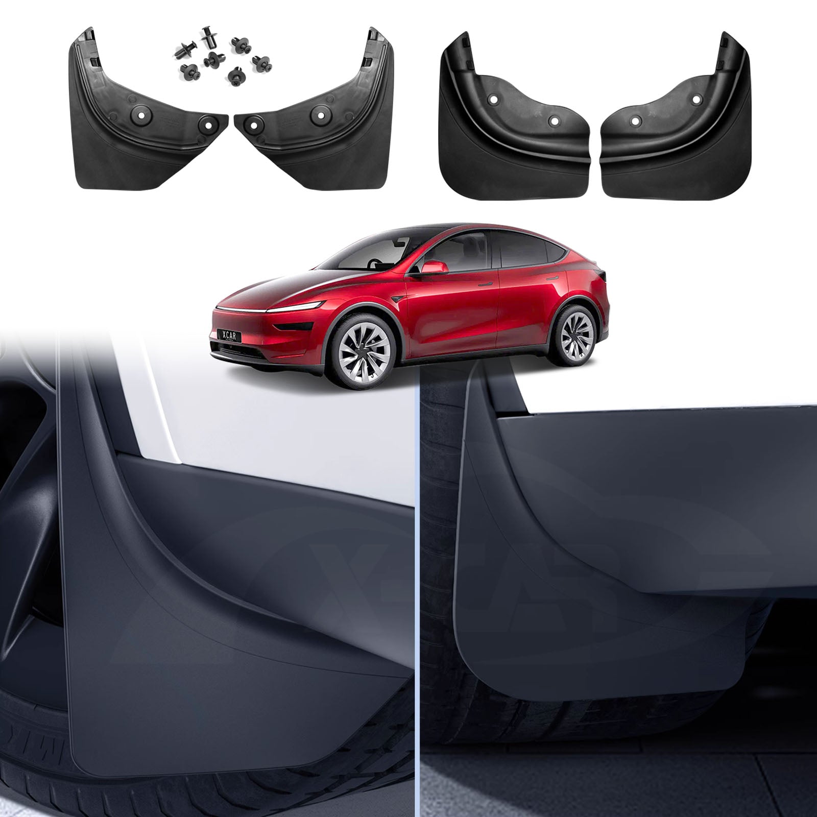 Tesla Model Y Juniper Mud Flaps Splash Guards Mudguard Fender 2025-Onw ...