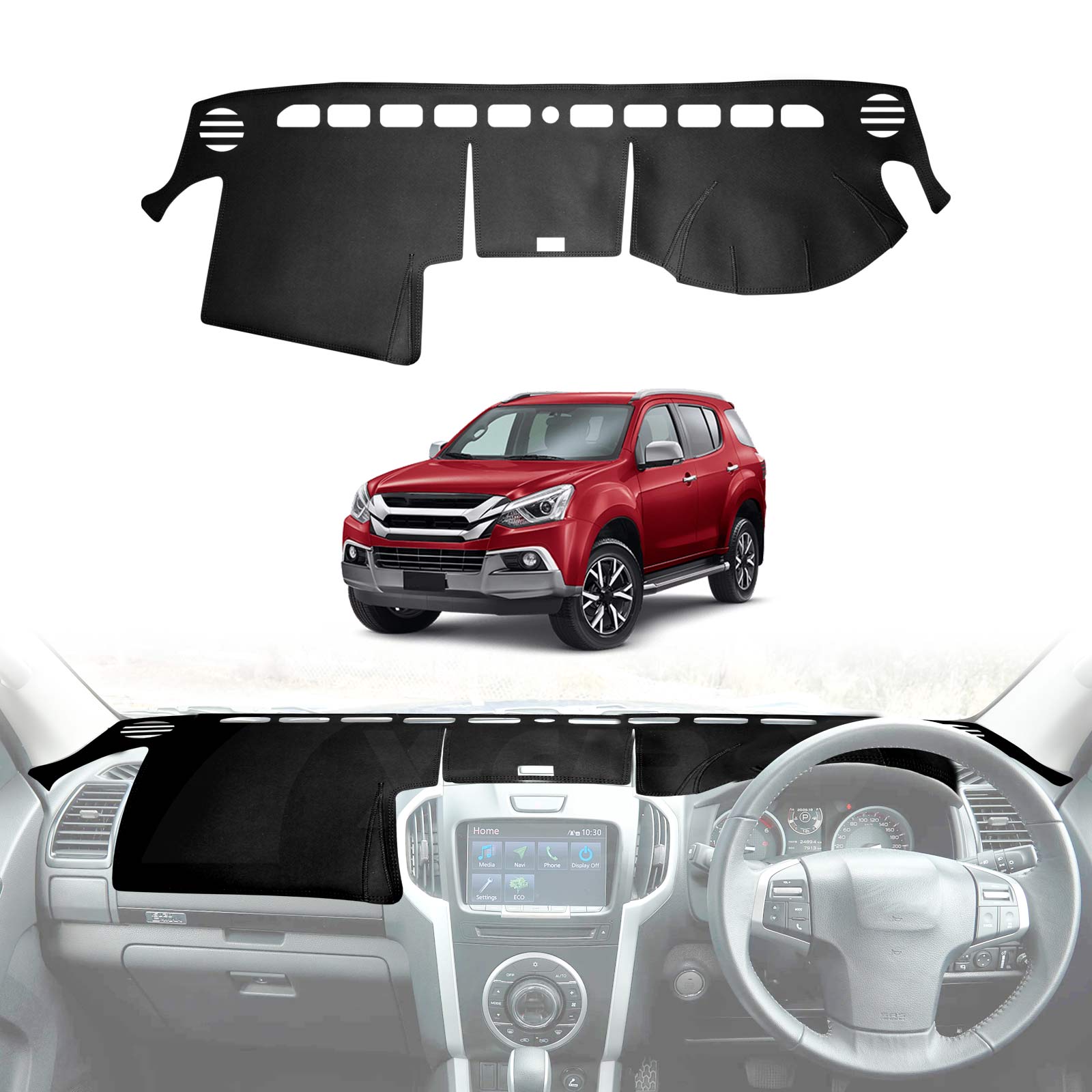Dash Mat Pad Cover Non-Slip for Isuzu MU-X MUX 2013-2021 Microfiber ...