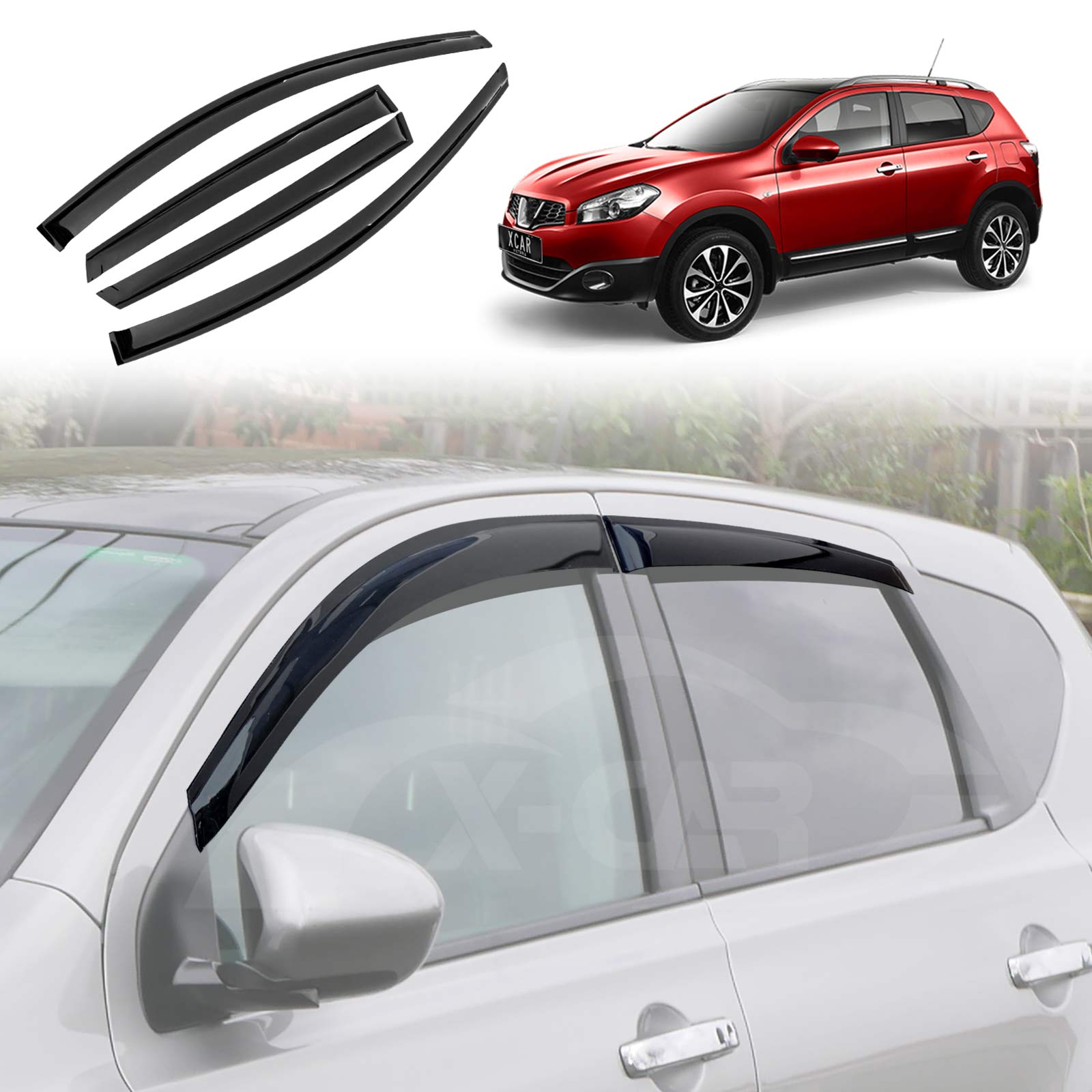 WeatherShields for Nissan Dualis 2007-2013 Accessories | X-CAR