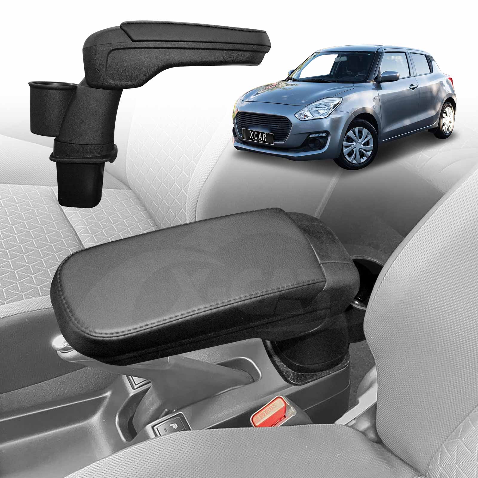 Central Armrest Storage Box with Cup Holder for Suzuki Swift 3rd Gen ...
