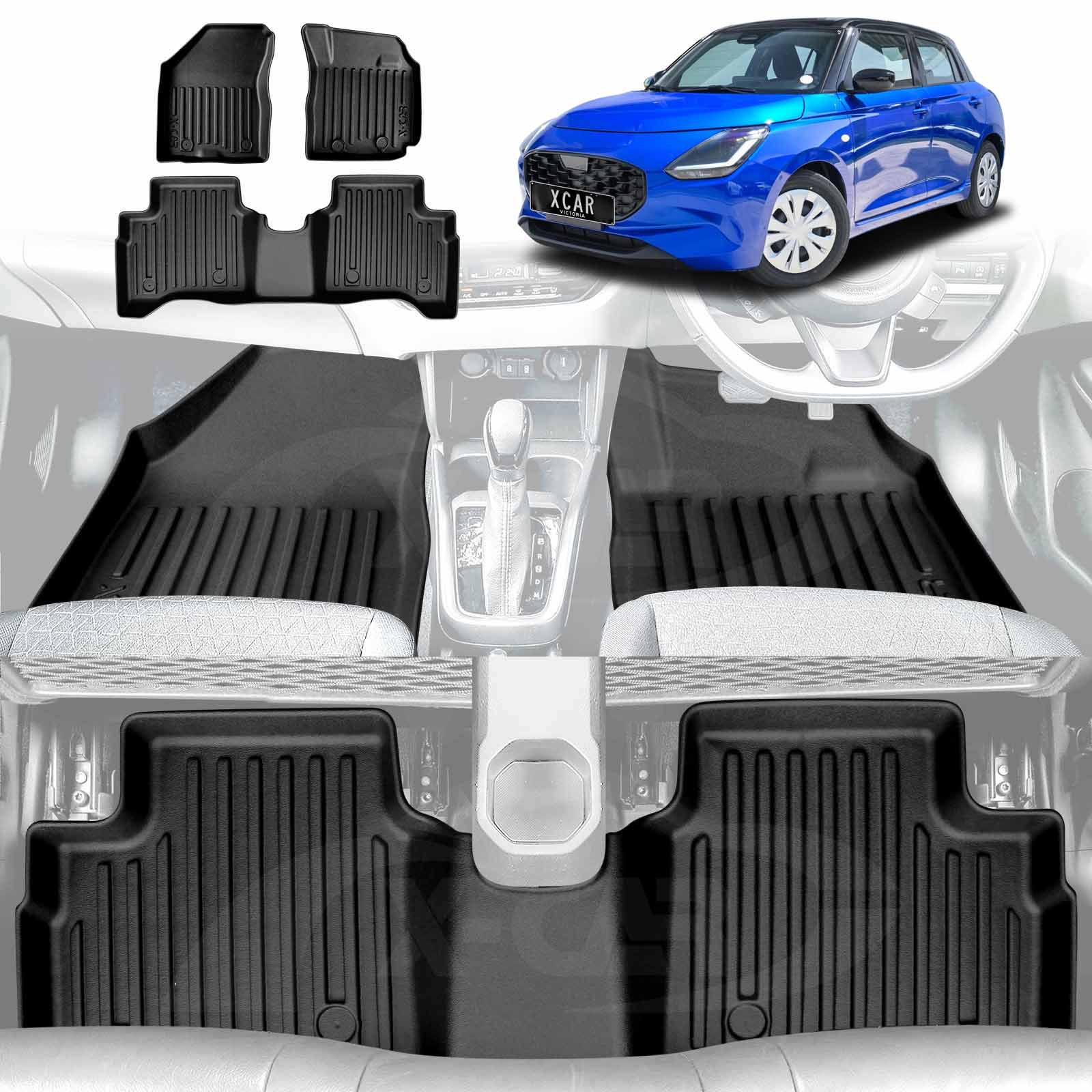 3D Floor Mats for Suzuki Swift Auto Transmission 4th Gen 2024-2025 | X-CAR