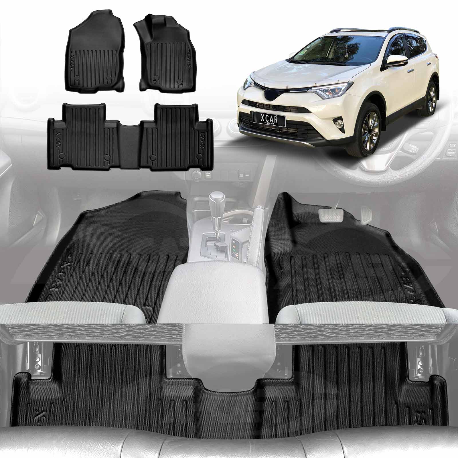 Floor Mats for Toyota Rav4 Rav 4 2013-2018 All Weather Heavy Duty Car ...