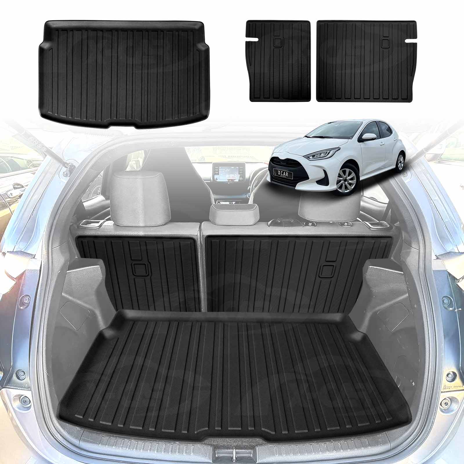 Boot Liner/ Kick Mats for Toyota Yaris Hatch 2020-Onwards All Weather ...