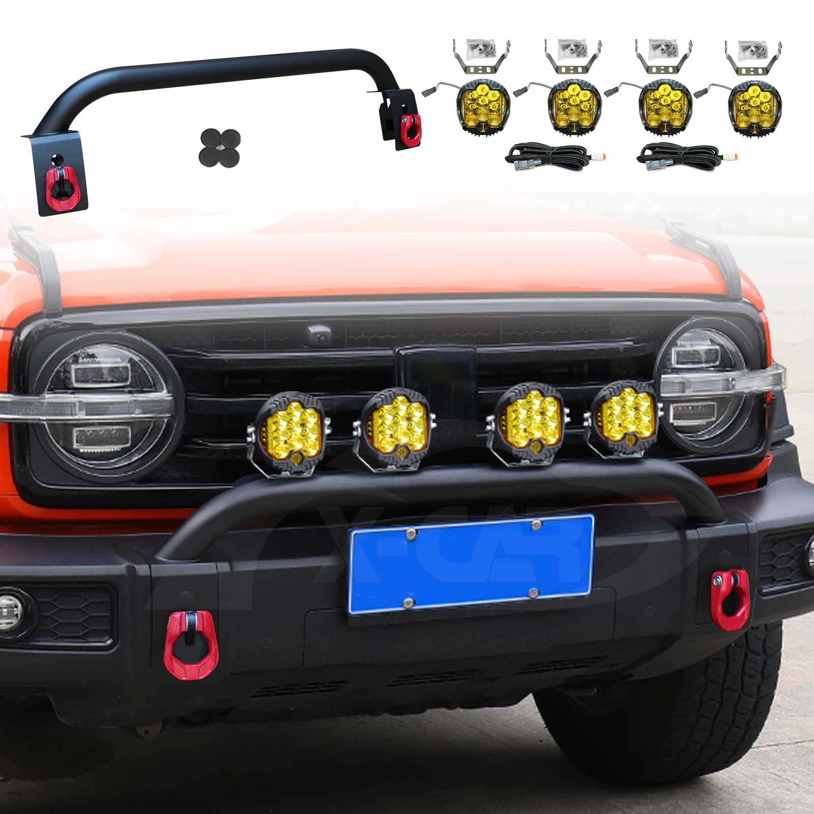GWM Tank 300 Nudge Bar with LED Bullbar Front Bumper AU | X-CAR