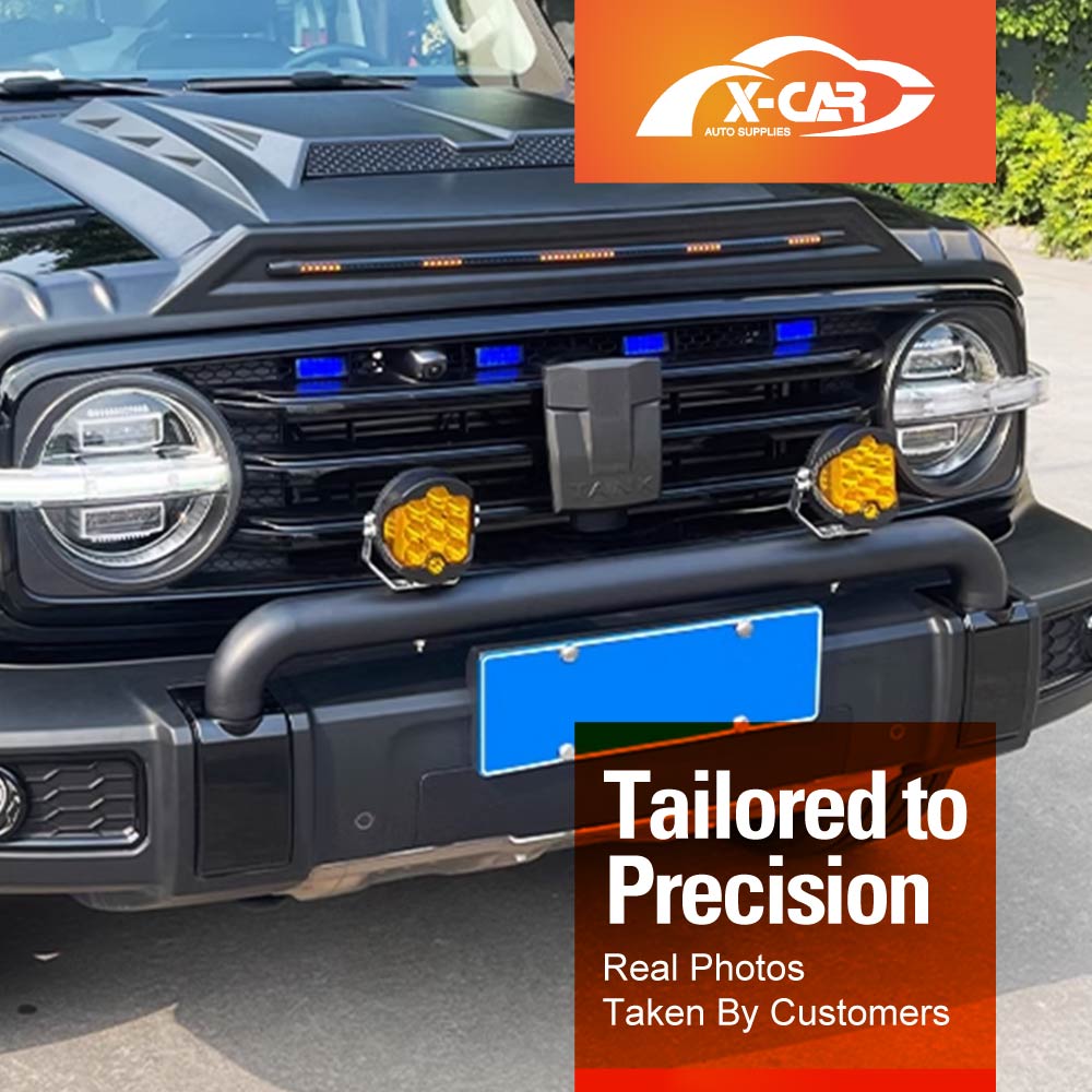 Nudge Bar with LED Spotlight For GWM Tank 300 2023-2025 Bullbar Front ...
