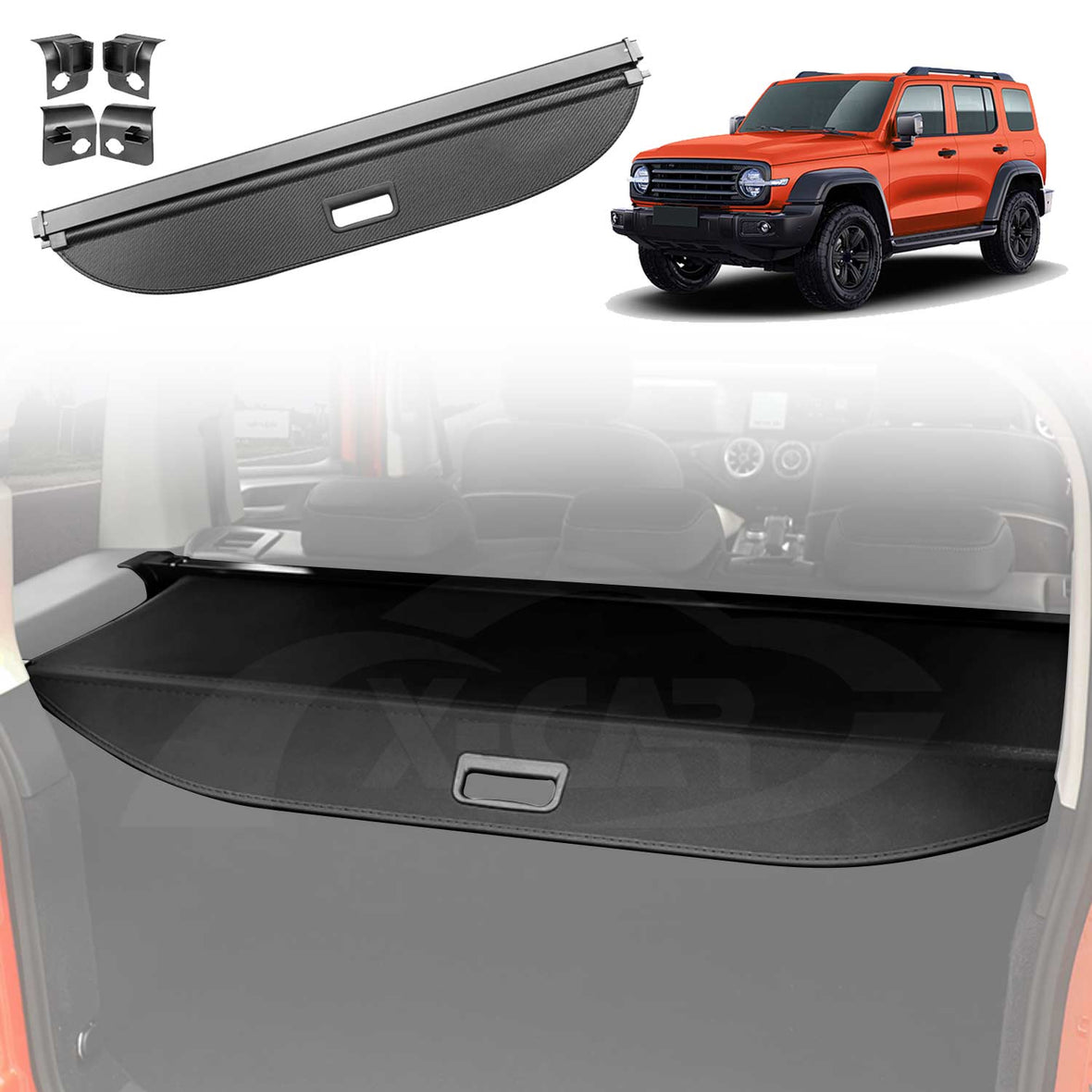 Retractable Cargo Cover for GWM Tank 300 2023-Onwards trunk Luggage Sh ...