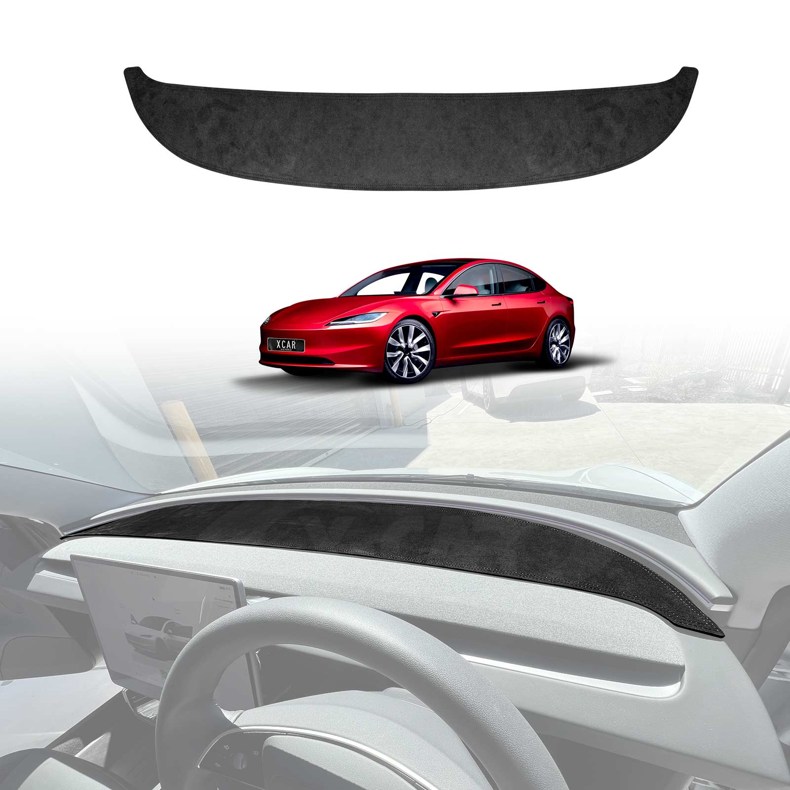 Dash Mat for Tesla Model 3 Highland 2023-Onwards Non-Slip Dashboard Pad ...