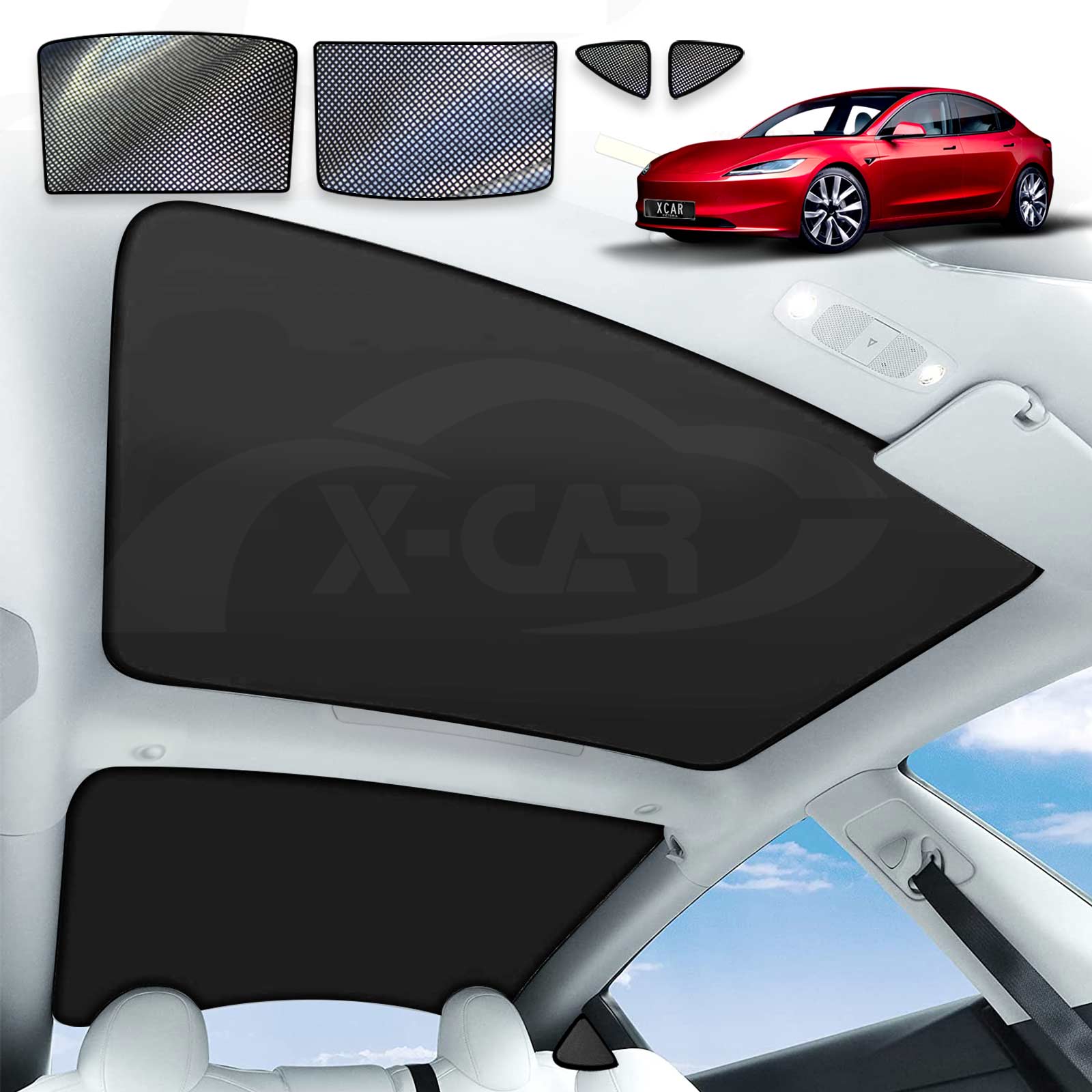 Tesla Model 3 Highland Glass Roof Sun Shades 2023-Onwards Accessories ...