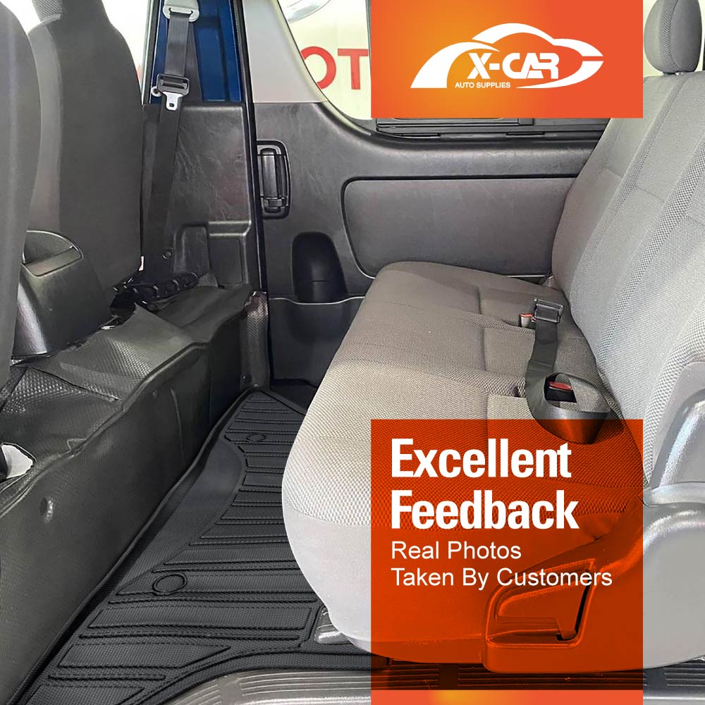 3D Floor Mats for Toyota HiAce Van 2015-2019 All-Weather Liners X-CAR