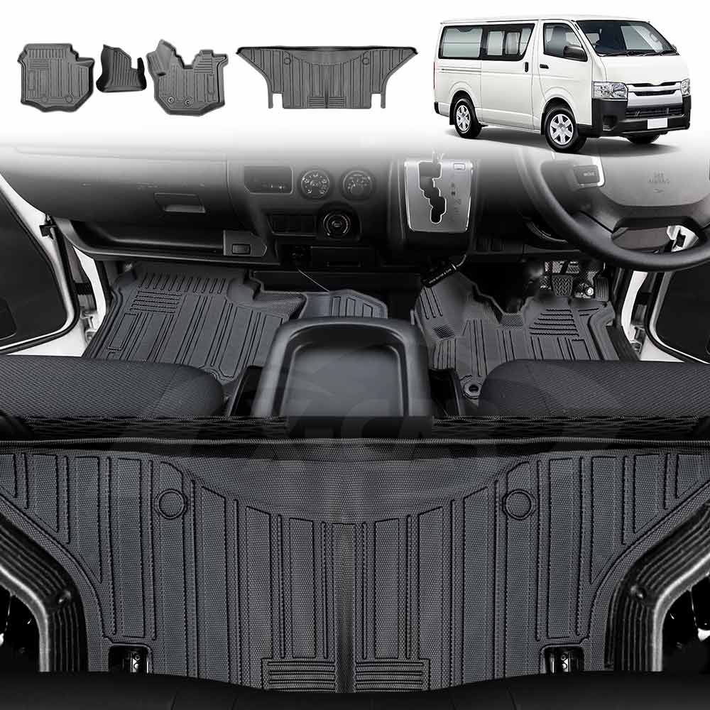 3D Floor Mats for Toyota Hiace LWB Van 2005-2018 All-Weather Liners | X-CAR