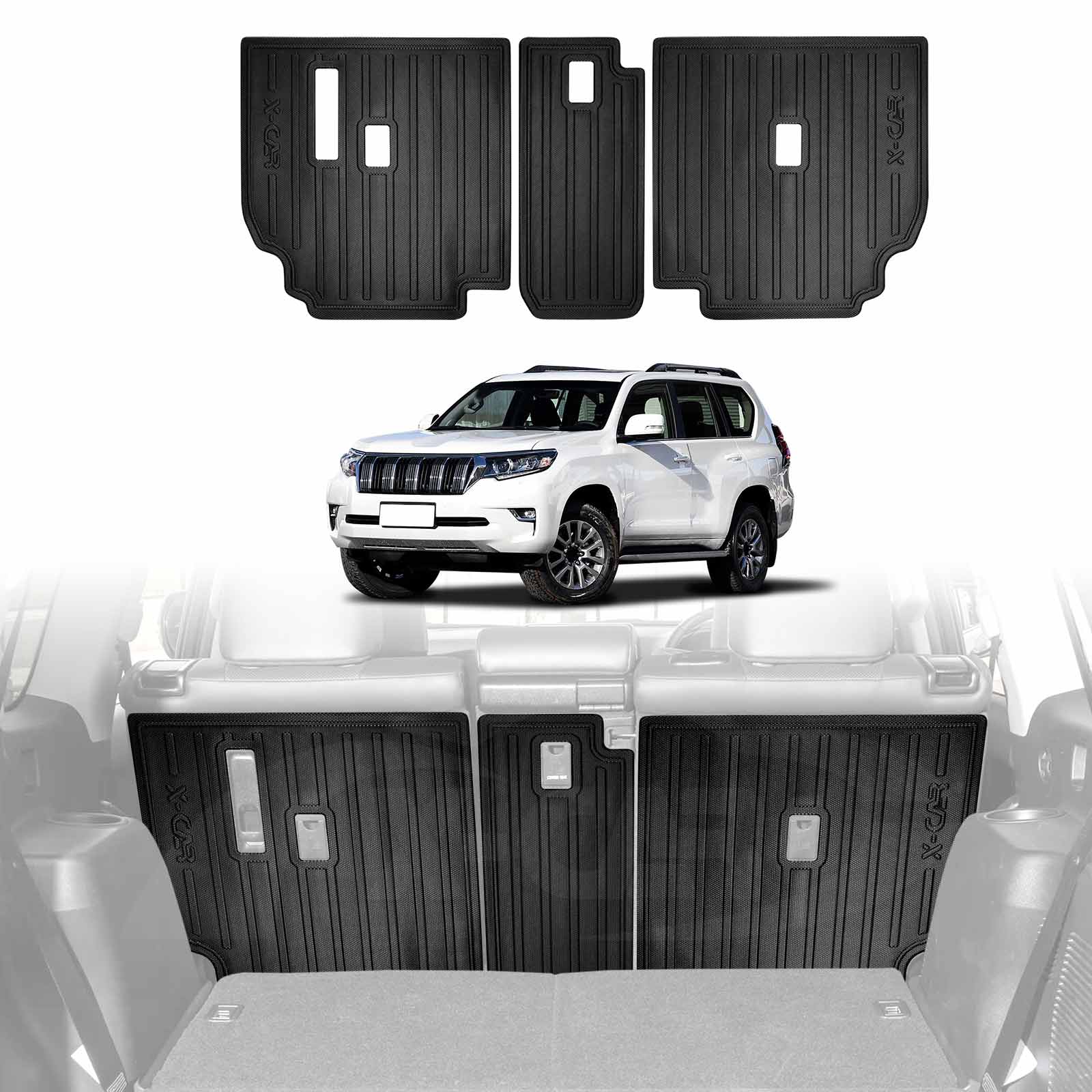 Toyota Prado Boot Liner (7 Seats) 150 Series 2009-2024 Cargo Mat Back ...