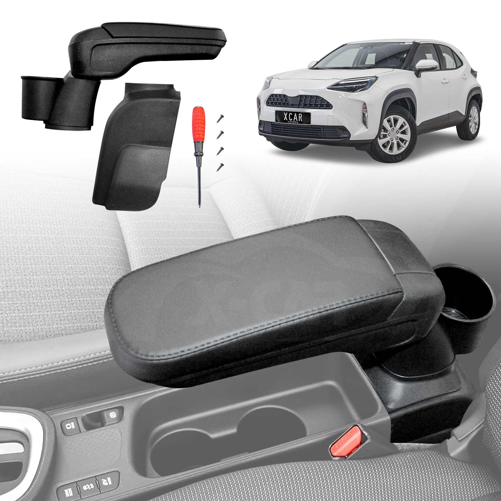 Central Armrest Storage Box with Cup Holder for Toyota Yaris Cross MXP ...