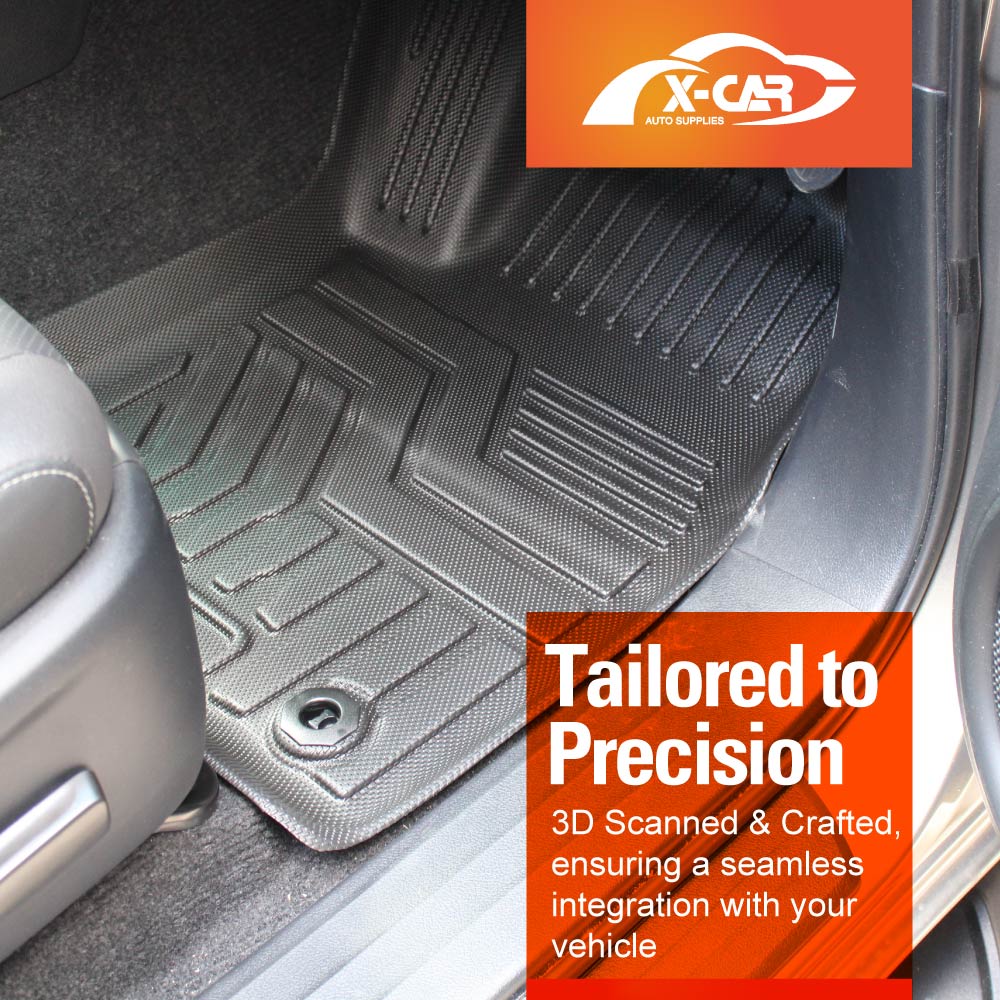 3D Floor Mats for Toyota Hilux Auto Single / Extra Cab 2016-2025 | X-CAR