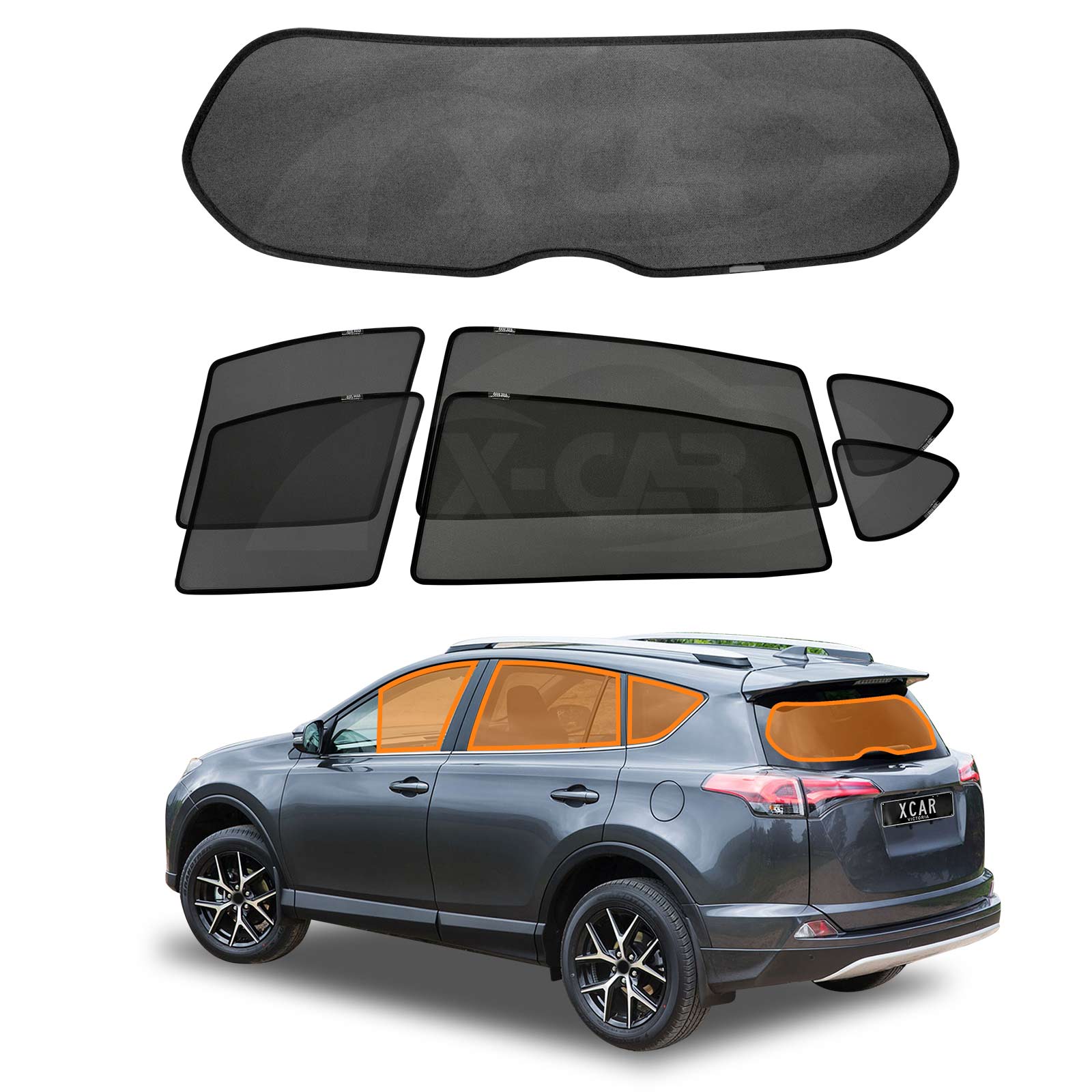 Window Sun Shades for Toyota Rav4 Rav 4 2013-2018 Rear Windscreen shade ...