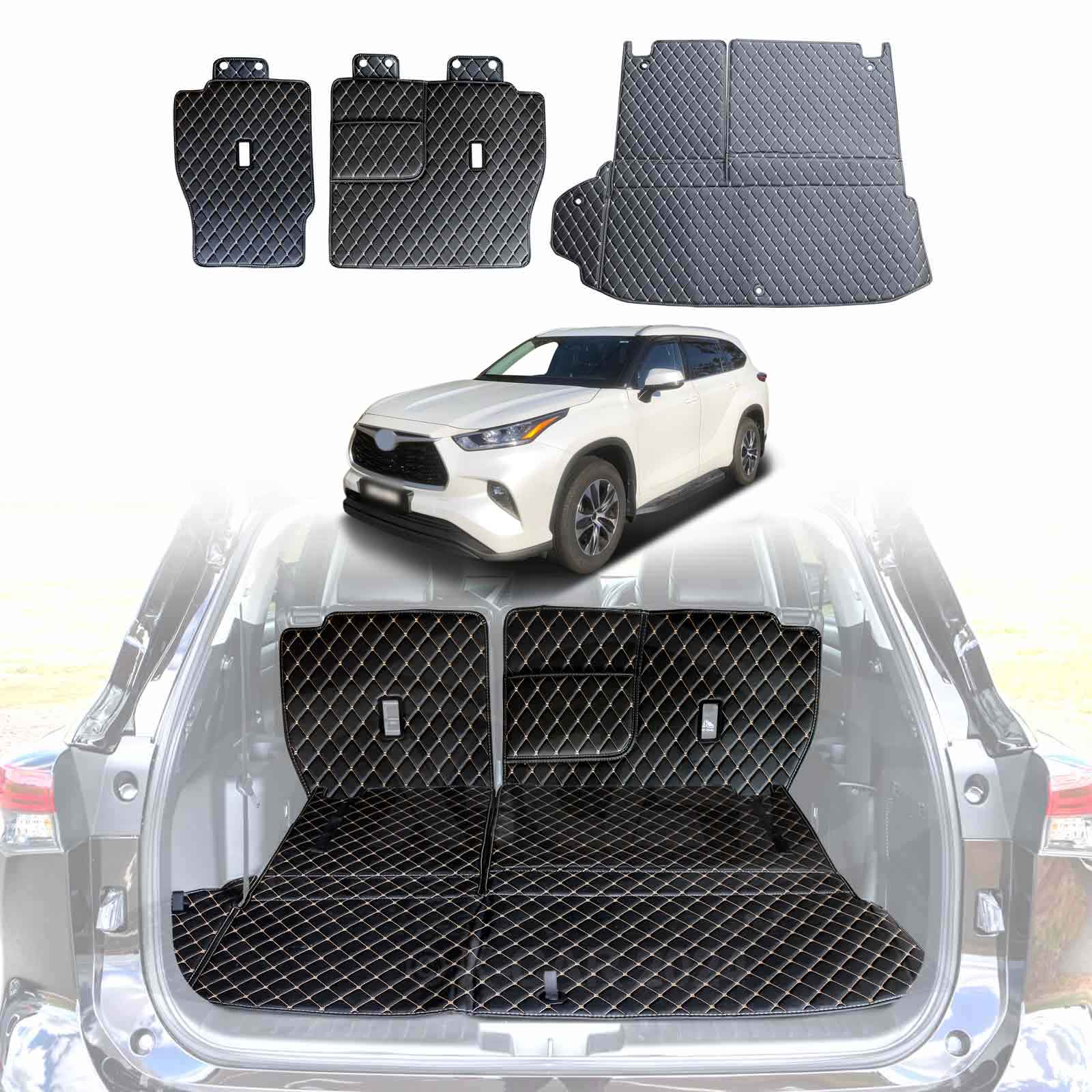 Boot Liner Set For Toyota Kluger 2021-Onwards PU Leather | X-CAR