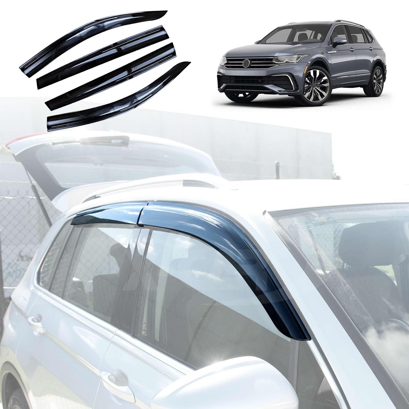 Weathershields for Volkswagen Tiguan 2016-2024 Car Accessories Weather ...