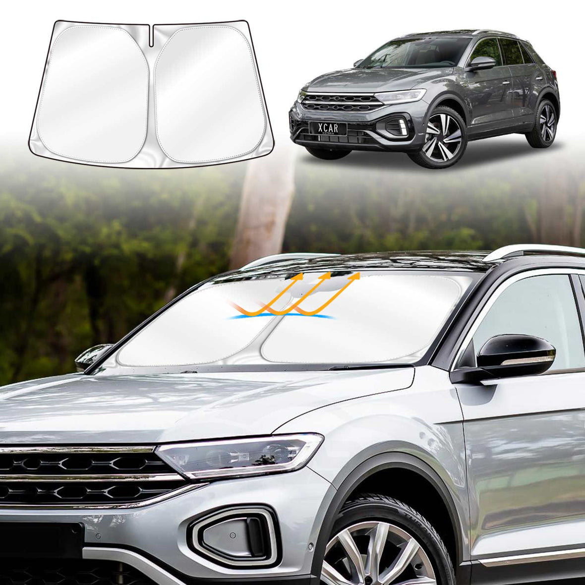 Windshield Sun Shade for Volkswagen T-Roc 2020-2025 | X-CAR