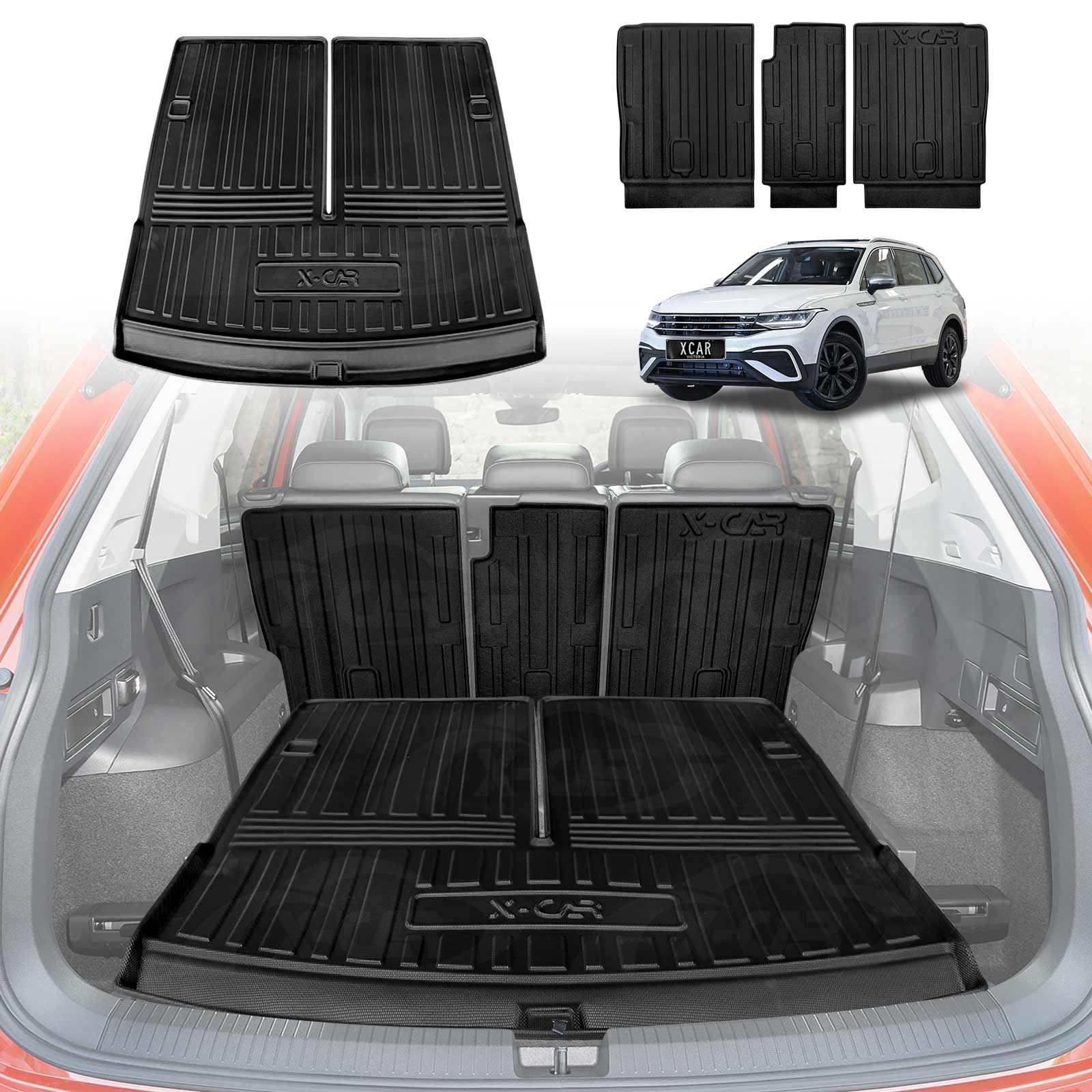 Boot Liner/ Back Seat Protector for Volkswagen Tiguan Allspace 7-Seate ...