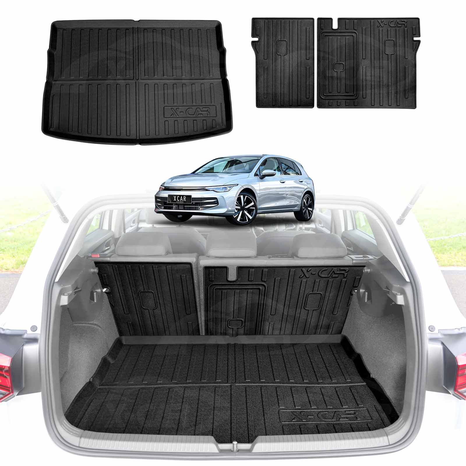 Boot Liner / Back Seat Protector for Volkswagen Golf Hatch MK7 MK7.5 M ...