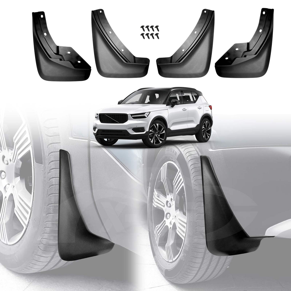 Mud Flaps for Volvo XC40 C40 2018-Onwards Splash Guards X-CAR