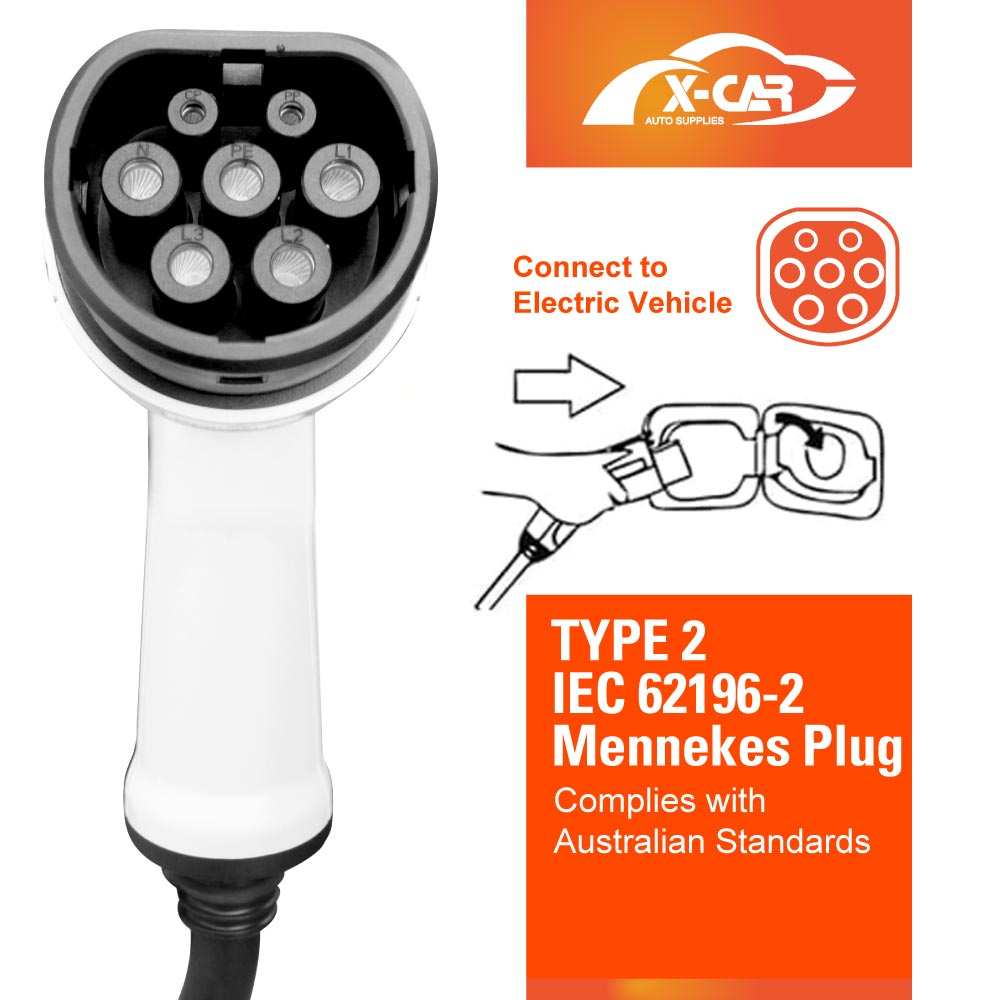 EV Power Charging Cable Type 2 to Type 2 5M 32A Tesla BYD MG | X-CAR