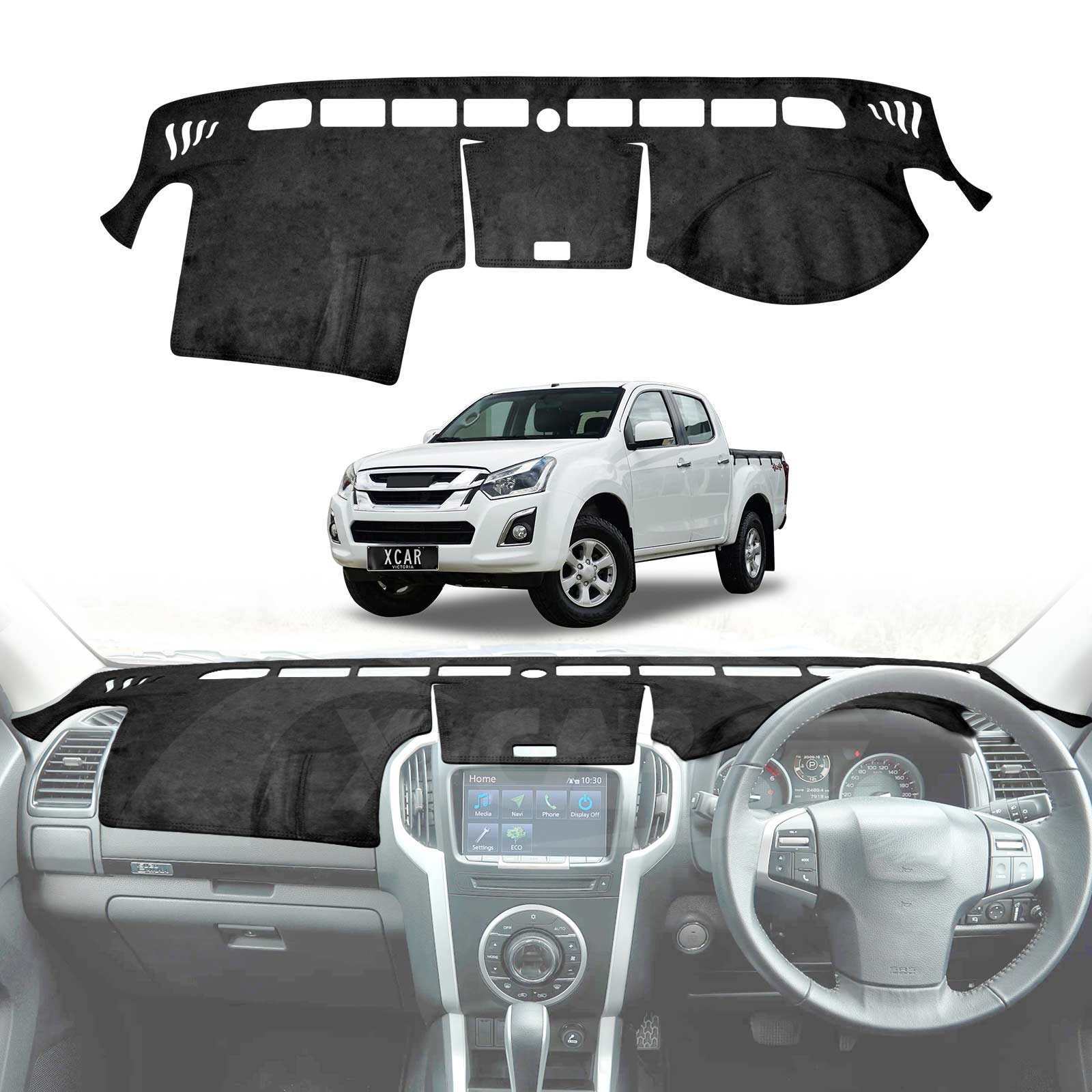 Dash Mat for Isuzu D-MAX DMAX Dual Cab 2012-2020 Non-Slip Dashboard Pa ...