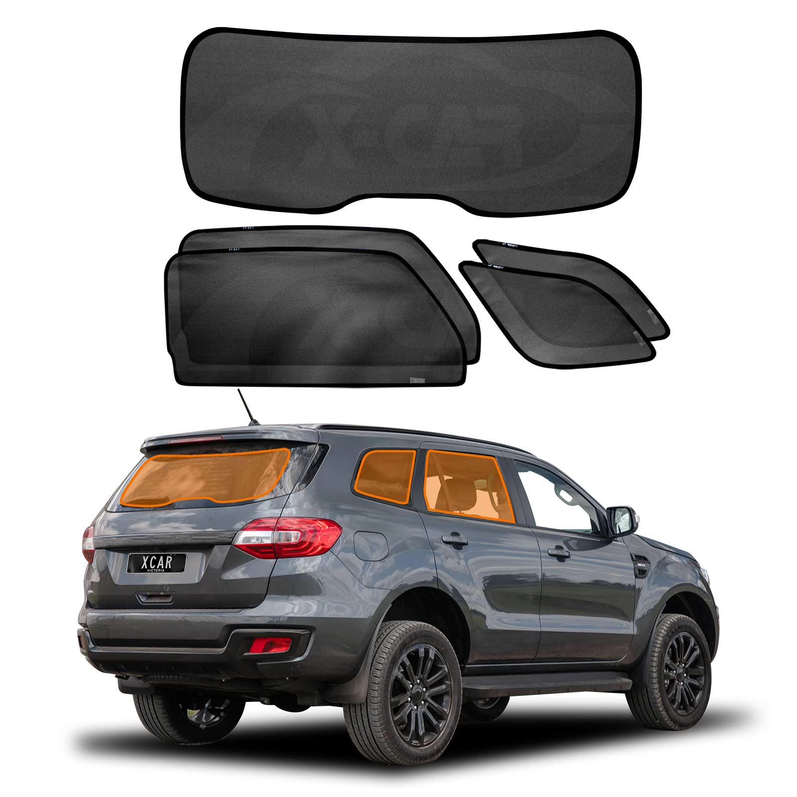 Window Sun Shades for Ford Everest 2015-2022 Rear Windscreen Shade | X-CAR