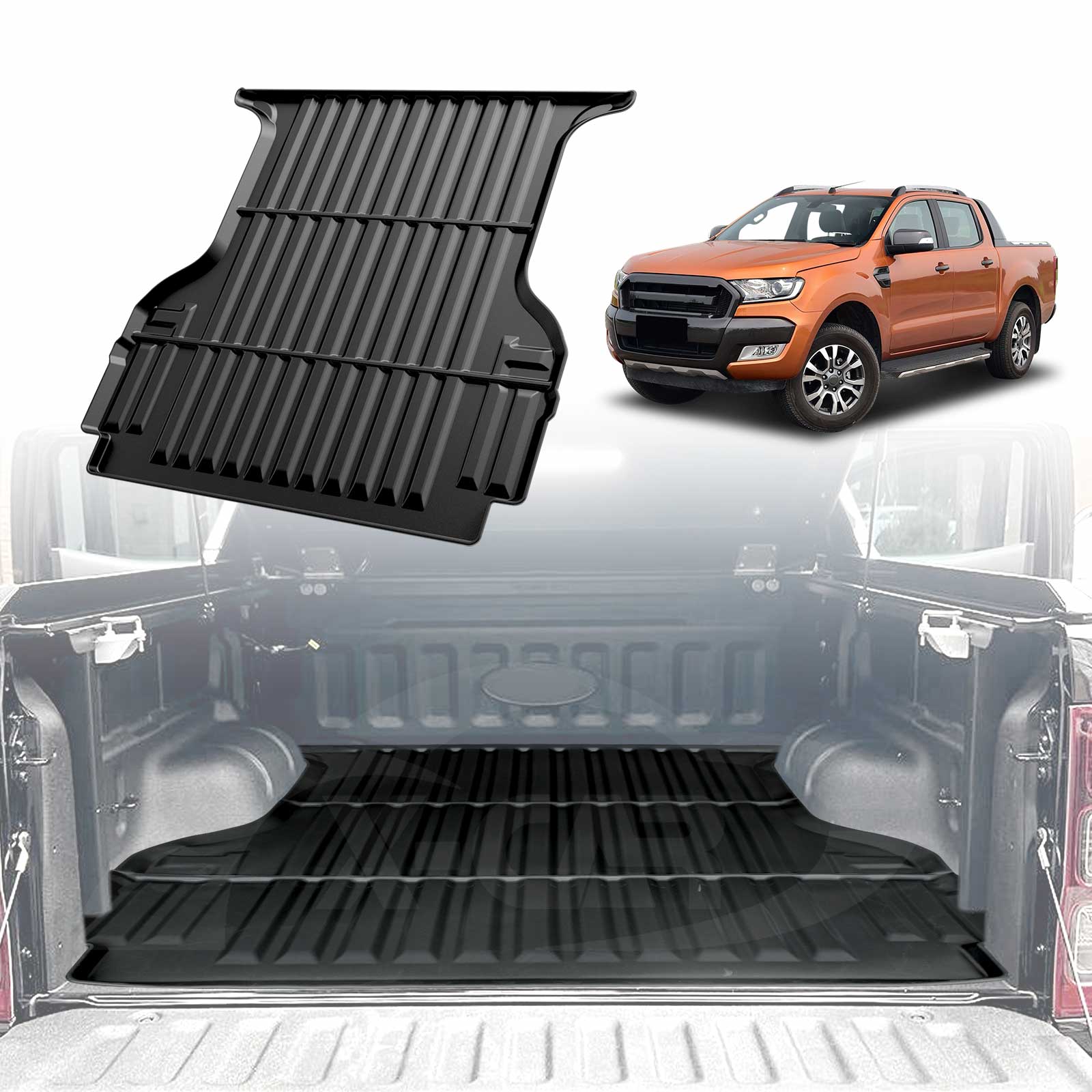 Tub Liner for Ford Ranger Dual Cab 2011-2022 Heavy Duty Cargo Trunk Ma ...
