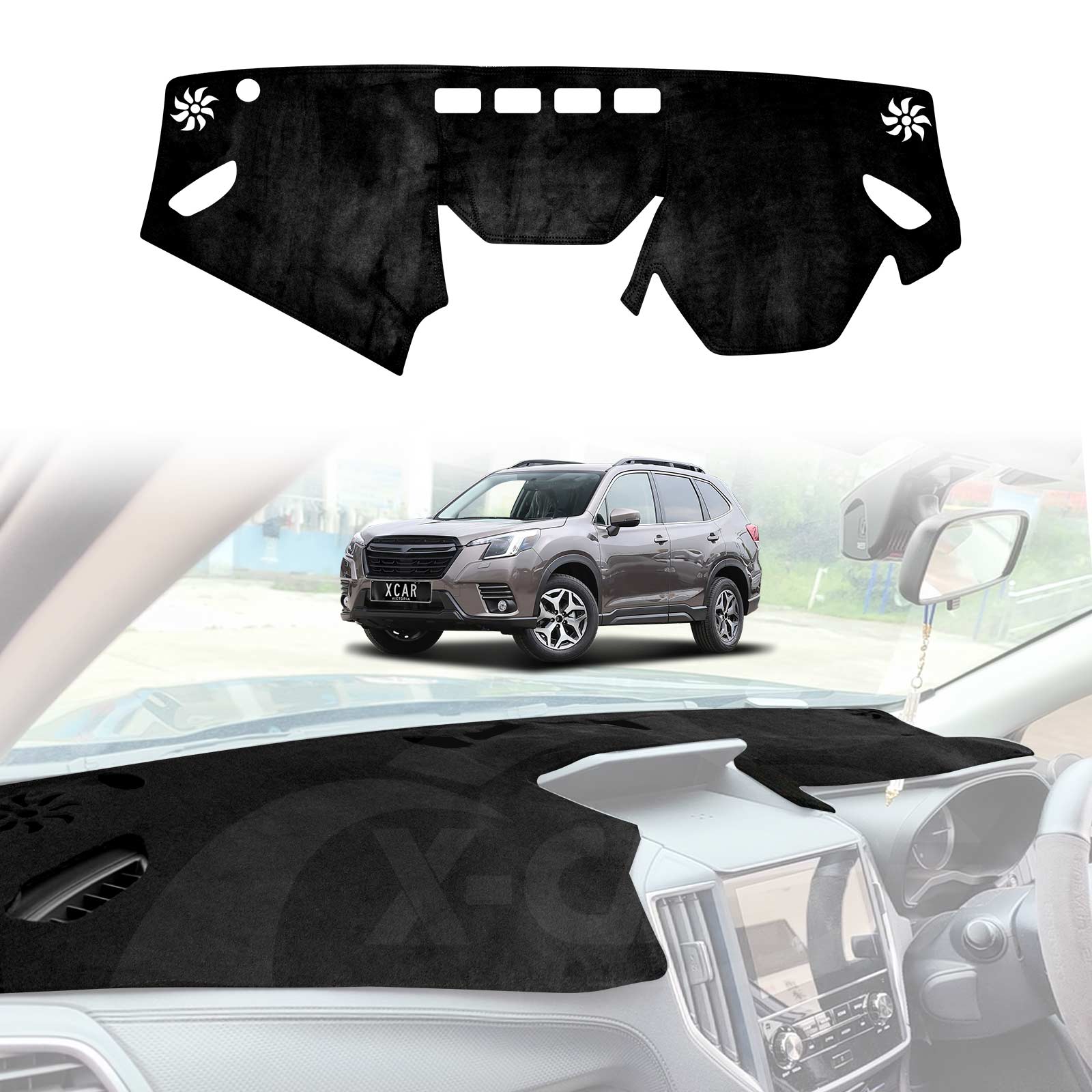 Dash Mat for Subaru Forester 2018-2024 Non-Slip Microfiber Pad Cover| X-CAR