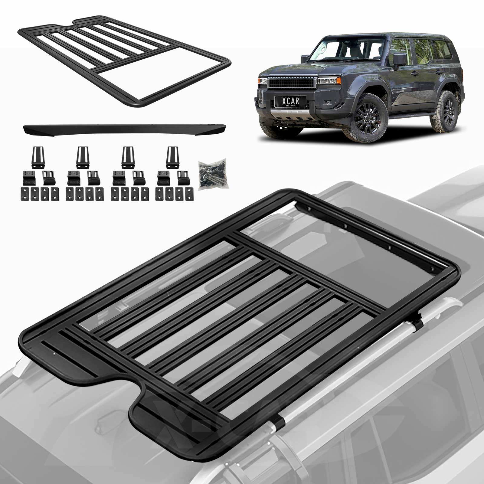 Roof Rack Rear Ladder LED Awning for Toyota Prado 250 Series VX/Kakadu ...