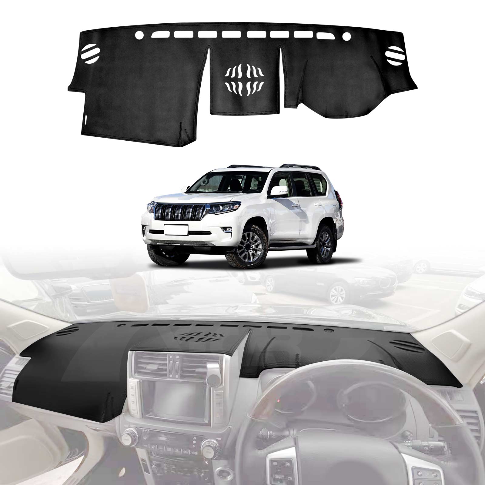 Dash Mat for Toyota Prado 150 Series 2009-2024 Non-Slip Dashboard Pad ...