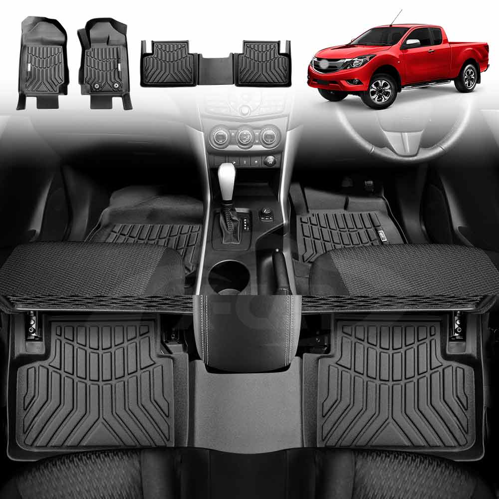 3D Car Mats for Mazda BT-50 BT50 2011-2020 Heavy Duty All Weather Floor ...