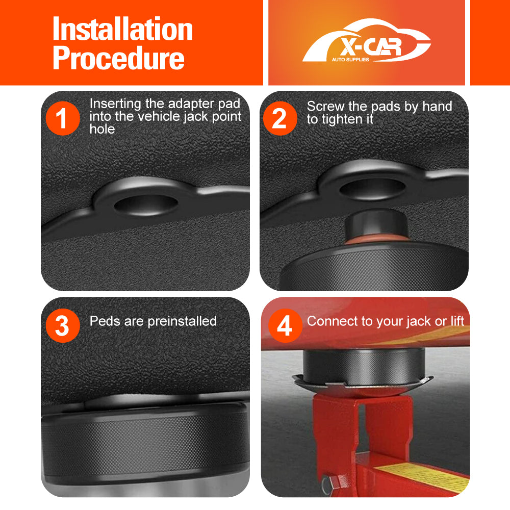 Tesla Model Y Model 3 Jack Lift Pads with Storage Box | X-CAR