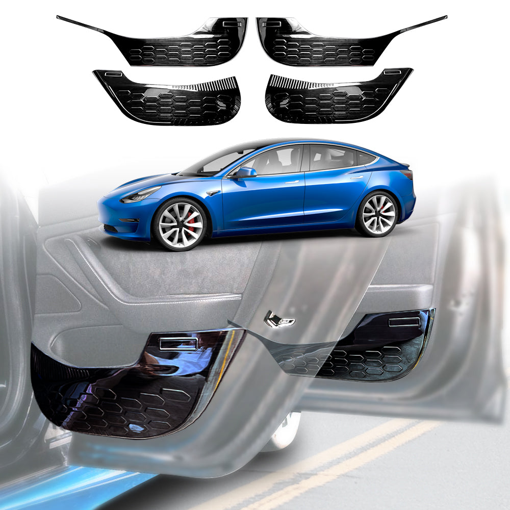 Tesla Model 3 Anti Kick Pad Protector 2017-2023 Accessories Stainless ...