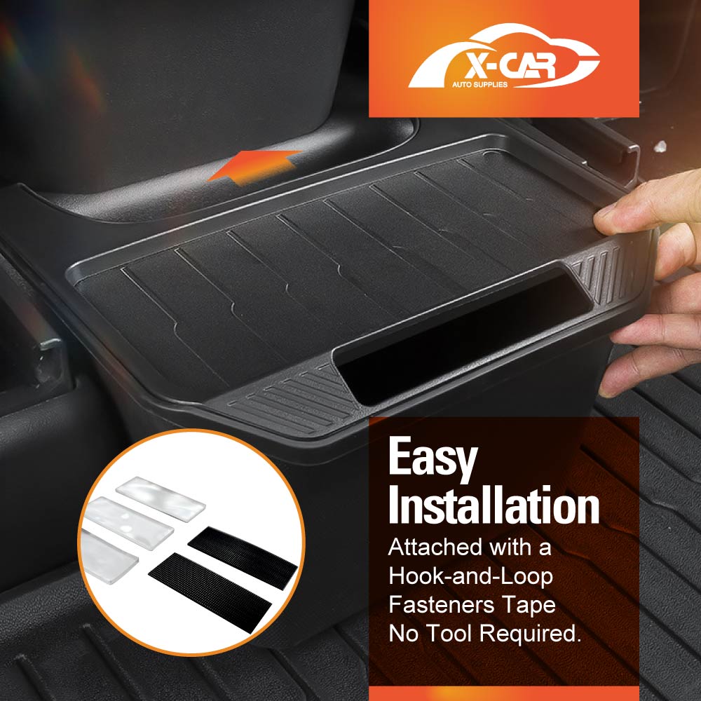 Tesla Model Y 2022-2025 Rear Seat Center Organizer Storage Bin with Lid ...