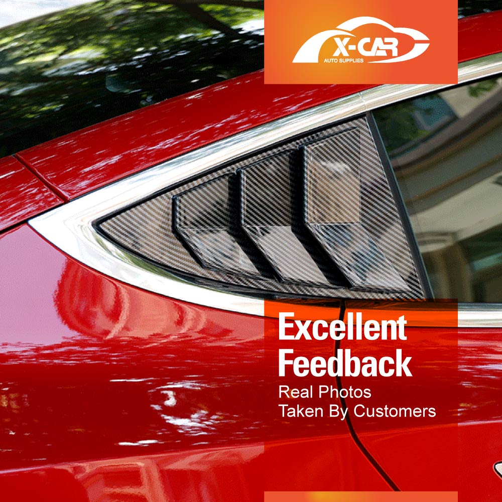 Tesla Model Y 2022-2025 Louvers Air Vent Scoop Cover Shade Carbon Fiber ...