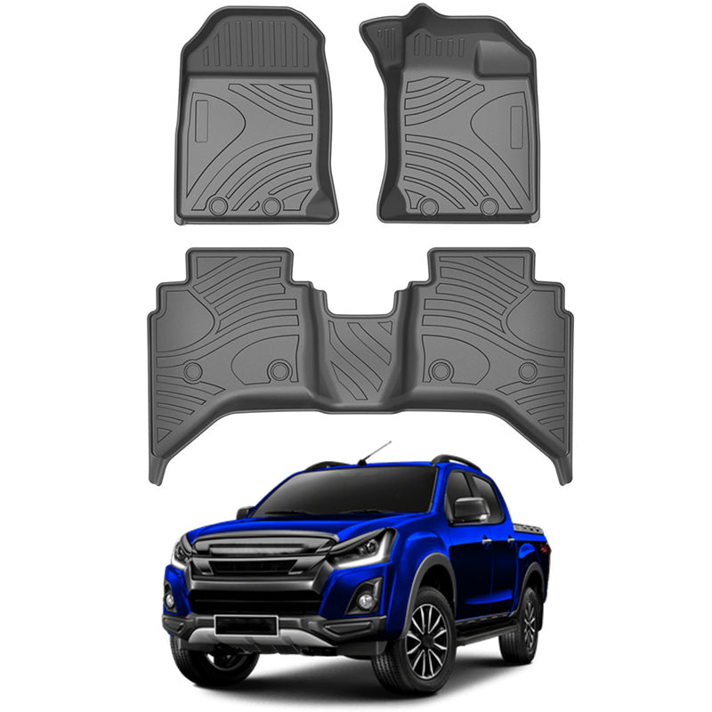 3D Floor Mats for ISUZU D-MAX Dual Cab 2012-2020 Accessories | X-CAR