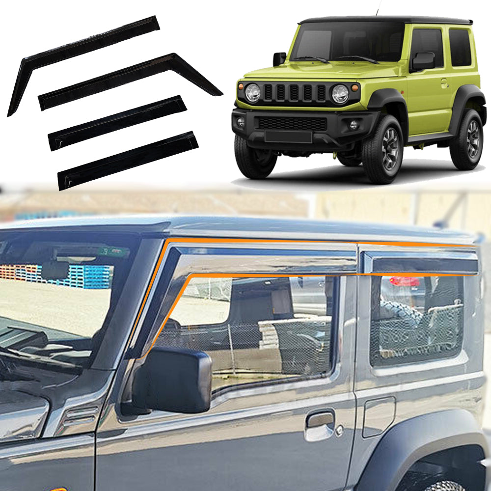 Weathershields for Suzuki Jimny 3-Door 2018-Onwards Visors Accessories ...